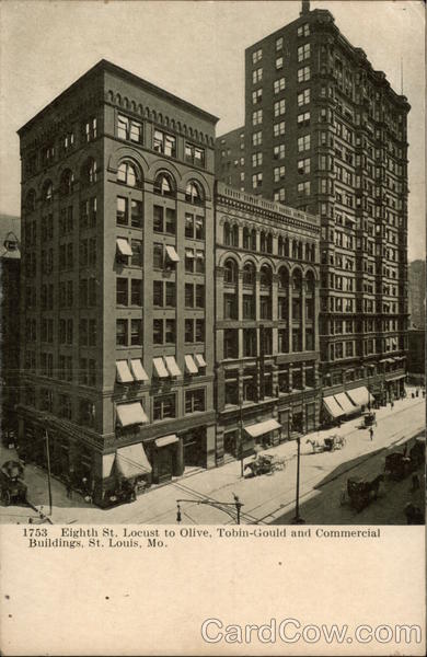Tobin-Gould and Commercial Buildings St. Louis, MO Postcard