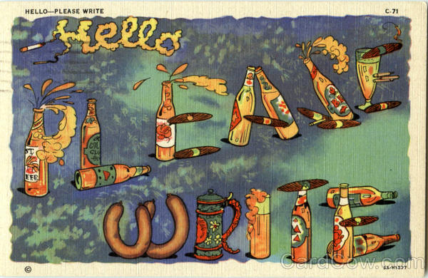 Hello- Please Write Large Letter