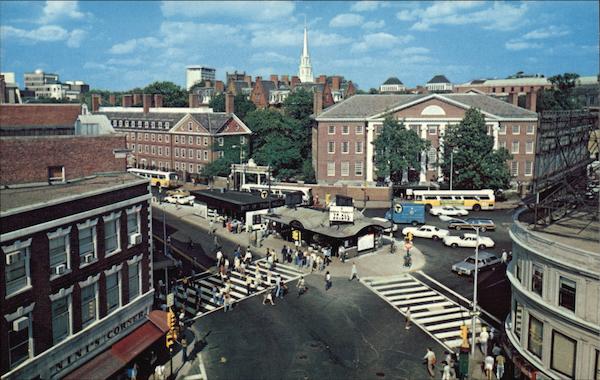 Harvard Square Cambridge, MA Postcard
