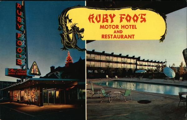 Ruby Foos' Motor Hotel and Restaurant Montreal, PQ Canada Quebec Postcard