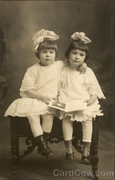 Portrait of Two Children Postcard