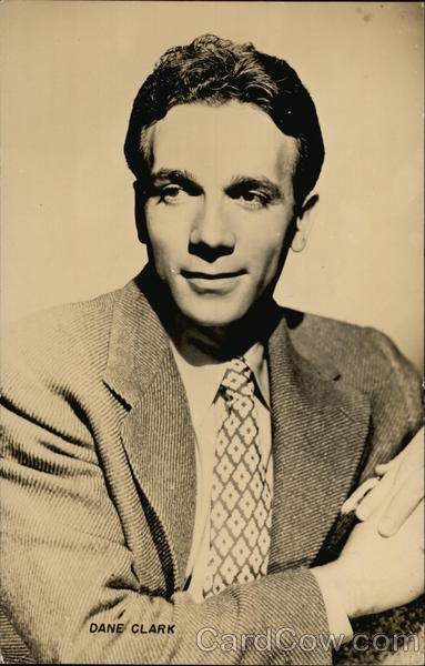 Dane Clark Head Shot Actors Postcard