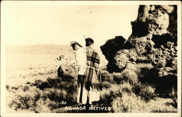Native American Woman and Child in the Nevada Desert Native Americana ...