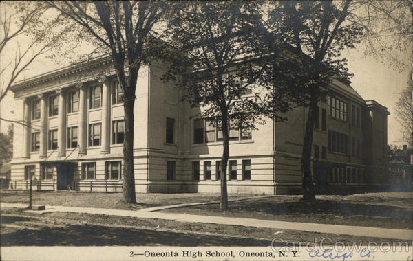 Oneonta High School New York Postcard