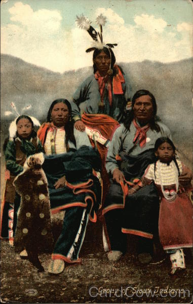 Group of Sioux Indians Native Americana Postcard