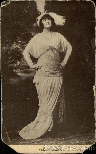 Fannie Ward Actresses Postcard