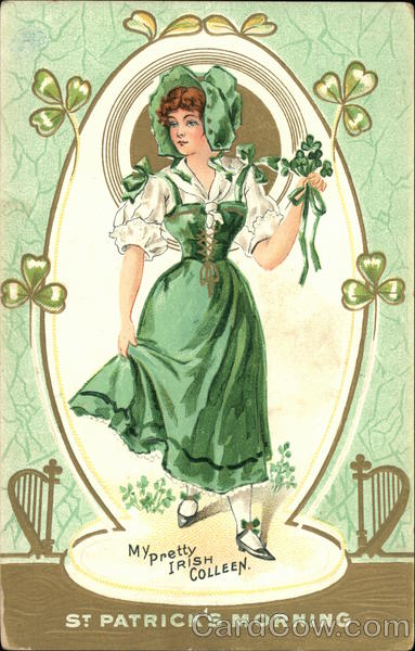 My Pretty Irish Colleen - St. Patrick's Morning St. Patrick's Day Postcard