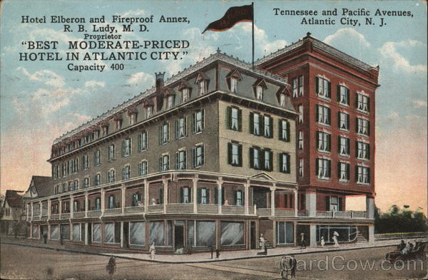 Hotel Elberon Atlantic City, NJ Postcard