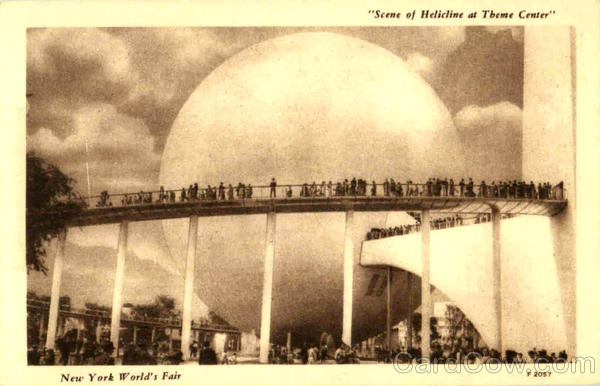 Scene Of Helicline At Theme Center 1939 NY World's Fair