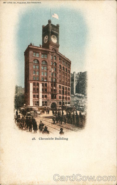 View of Chronicle Building San Francisco, CA Postcard