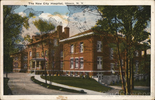 The New City Hospital Ithaca, NY Postcard