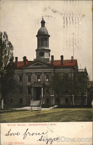 Court House Sheboygan, WI Postcard