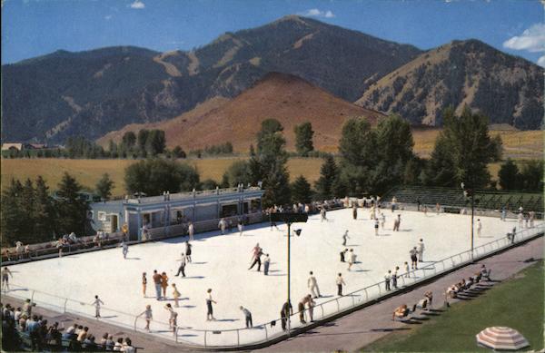 Olympic Size Skating Rink Sun Valley, ID Postcard