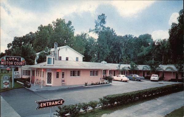 Coral Motor Court Ocala, FL Postcard