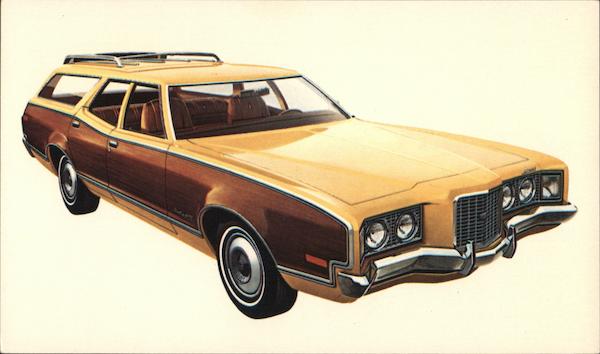 1972 Mercury Montego Villager Station Wagon Cars Postcard