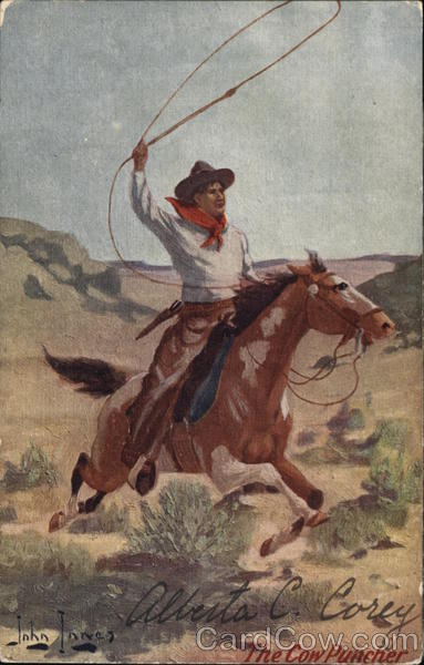 A Man on a Horse, Roping Cowboy Western