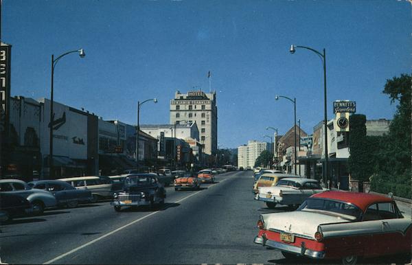 Downtown San Mateo California Postcard