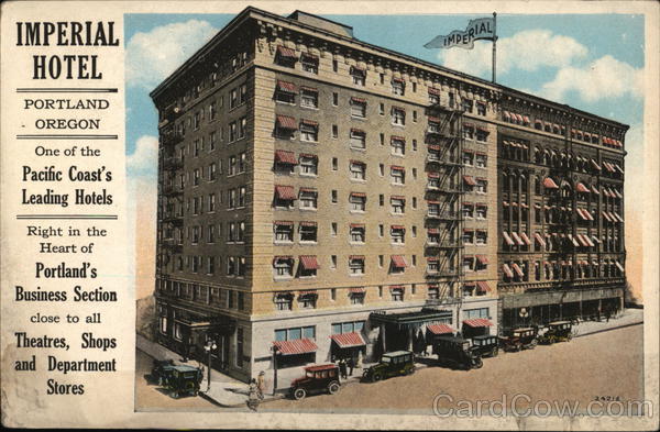 Imperial Hotel Portland, OR Postcard