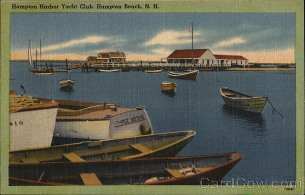 Hampton Harbor Yacht Club Hampton Beach, NH Postcard