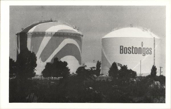 Natural Gas Storage Tanks Boston, MA Postcard