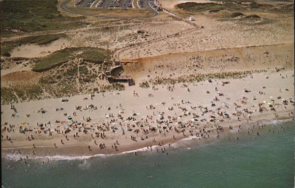 Aerial View of Marconi Beach Wellfleet, MA Postcard
