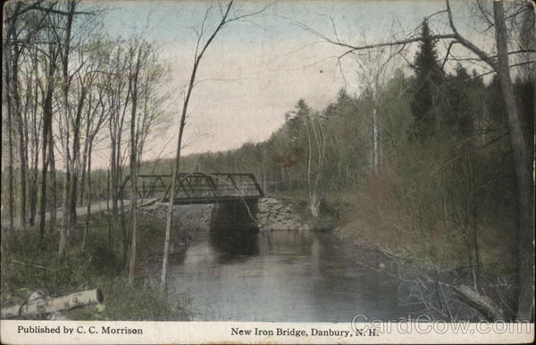 New Iron Bridge Danbury, NH Postcard