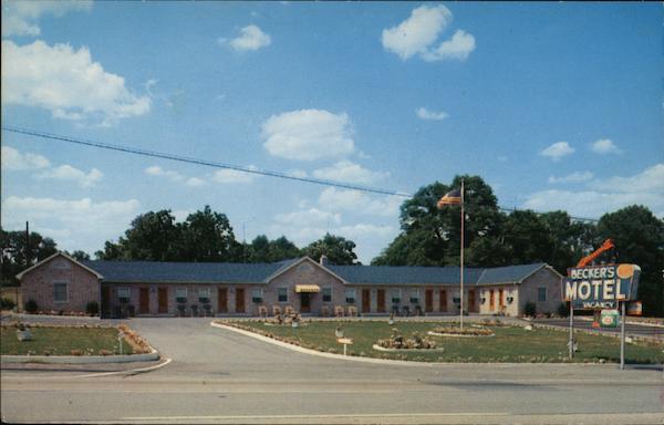 Becker's Motel Hellam, PA Postcard