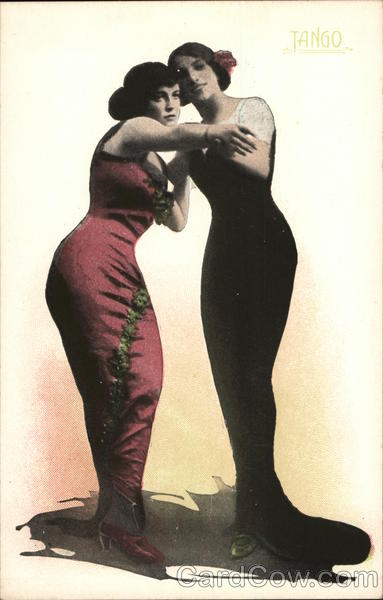 Tango - Two Women Dancing The Tango Postcard