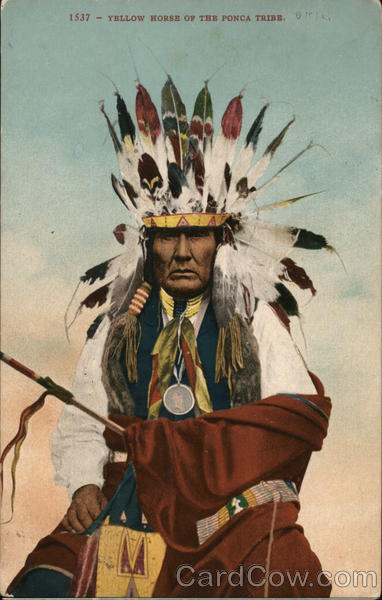 Yellow Horse of the Ponca Tribe Native Americana Postcard