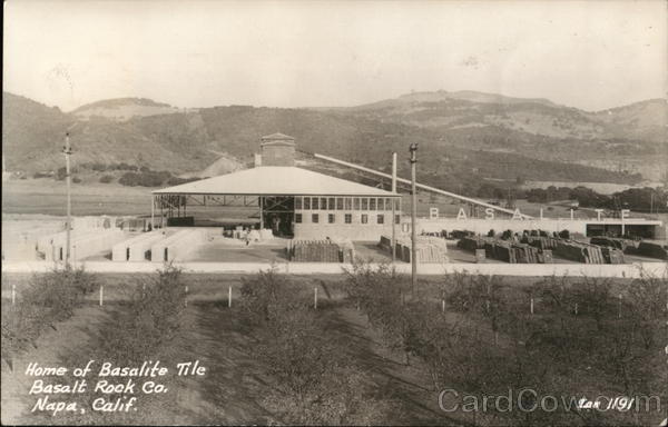 Basalt Rock Company, Home of Basalite Tile Napa, CA Postcard
