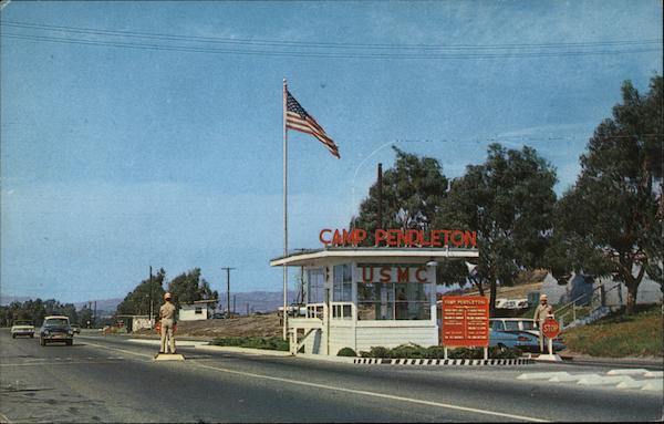Main Gate Camp Pendleton, CA Postcard