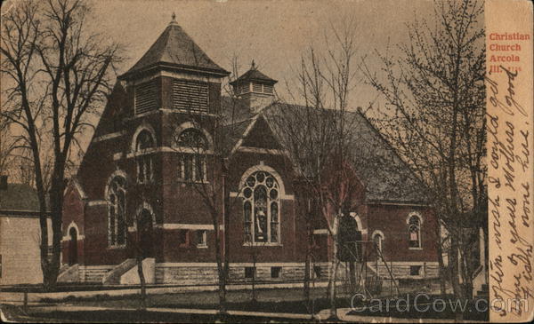 Christian Church Arcola, IL Postcard