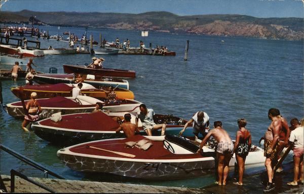 Speed Boat Races Lakeport, CA Postcard
