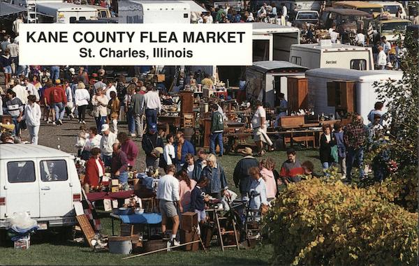Kane County Flea Market St. Charles, IL Postcard Kane County Flea Market St. Charles, IL Postcard