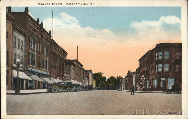 Market Street Potsdam, NY Postcard