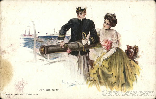Love and Duty Military Postcard