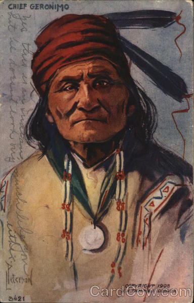 Chief Geronimo Native Americana Postcard
