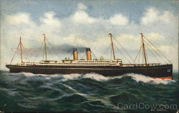 Steamship Baltic Steamers Postcard