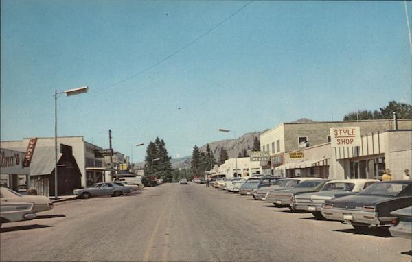 Street Scene Twisp, WA Postcard
