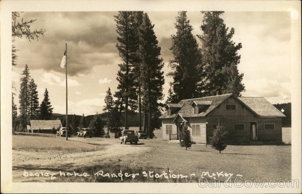 Seeley Lake Ranger Station Montana Postcard