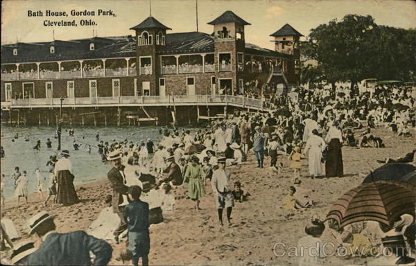 Bath House, Gordon Park Cleveland, OH Postcard