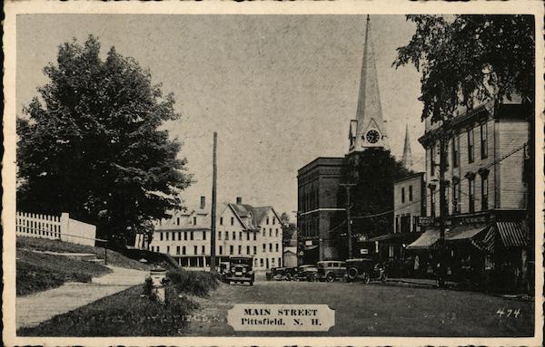 Main Street Pittsfield, NH Postcard