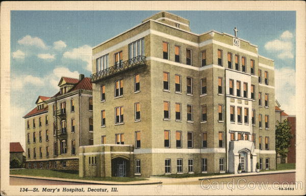 St. Mary's Hospital Decatur, IL Postcard