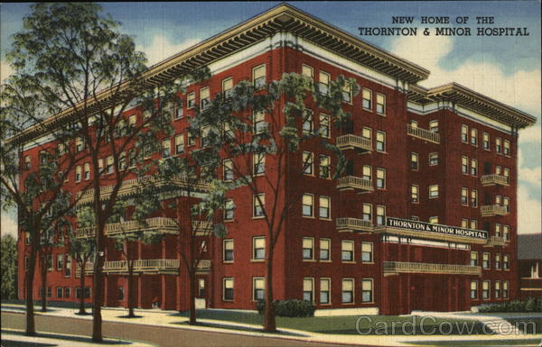 Thornton & Minor Hospital Kansas City, MO Postcard