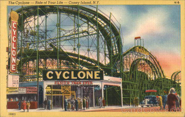 The Cyclone, Coney Island New York, NY Postcard