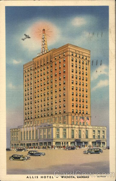Allis Hotel Wichita, KS Postcard