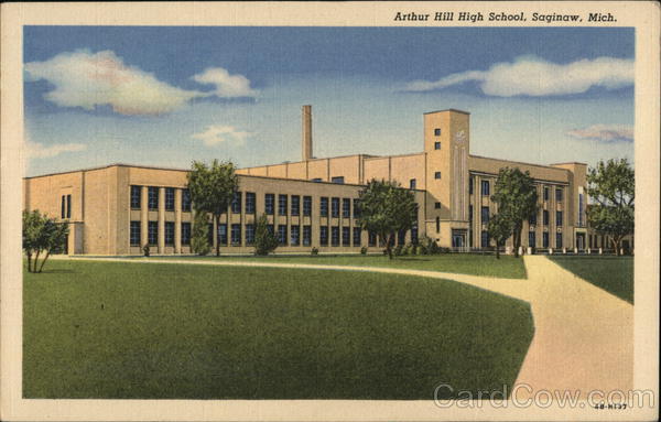 Arthur Hill High School Saginaw, MI Postcard