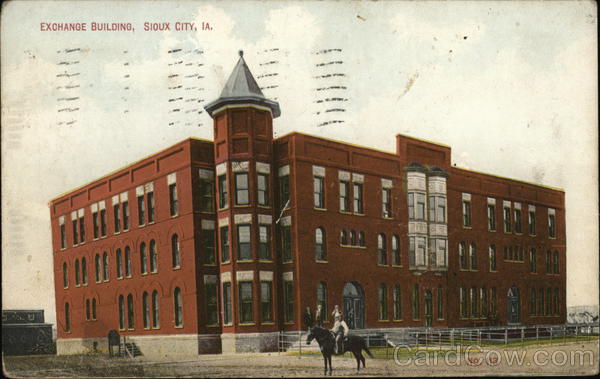 Exchange Building Sioux City, IA Postcard