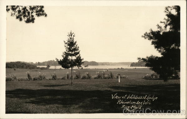 View at Wildwood Lodge Rhinelander, WI Postcard