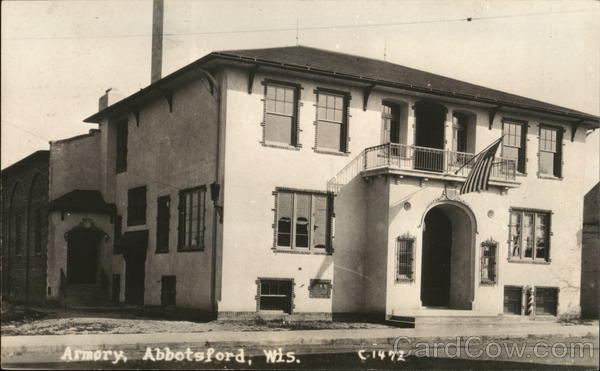 Armory Abbotsford, WI Postcard